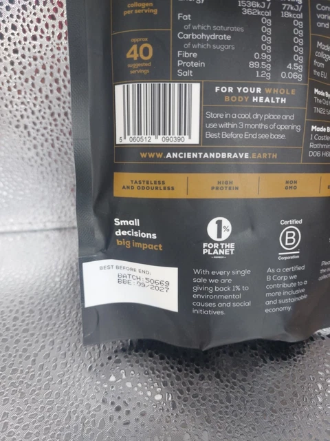 ANCIENT BRAVE TRUE Collagen 200g Grass-Fed Bovine Collagen Powder £20. ...