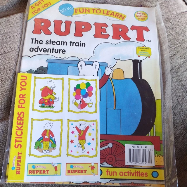 ISSUE 22- RUPERT The Bear Fun To Learn magazine with free gift SEALED ...
