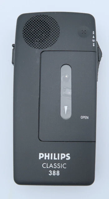 PHILIPS CLASSIC 388 Mini Cassette Tape Recorder Dictaphone Pocket Memo ...