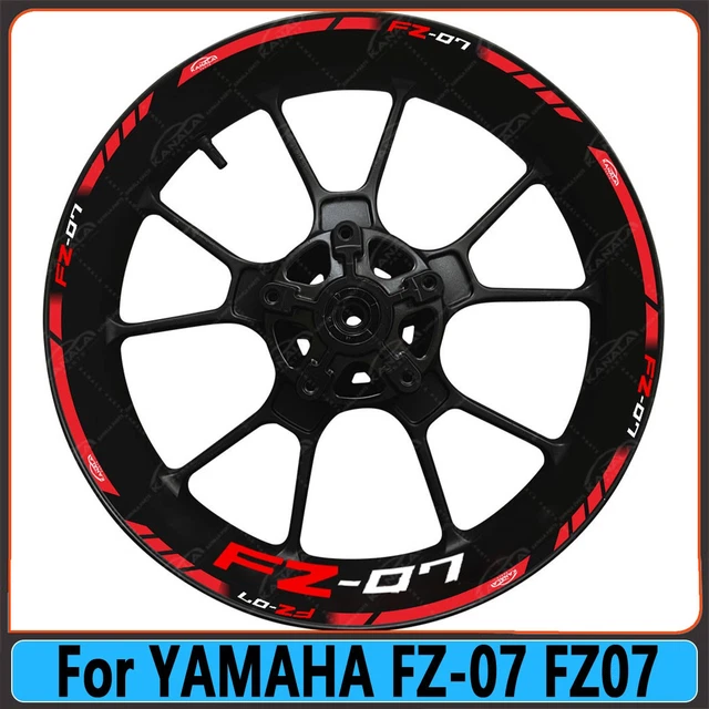 1SET MOTORCYCLE WHEEL Hub Rim Decorative Decal Sticker For YAMAHA FZ-07 ...