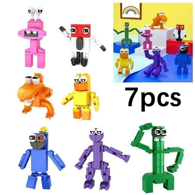 RAINBOW FRIENDS BUILDING Block Models Game Character Brick 7Pcs Toy ...