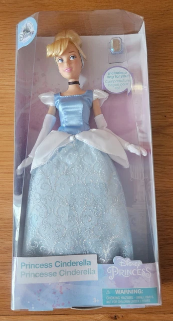 DISNEY STORE PRINCESS Cinderella 11" classic doll with ring barbie doll ...
