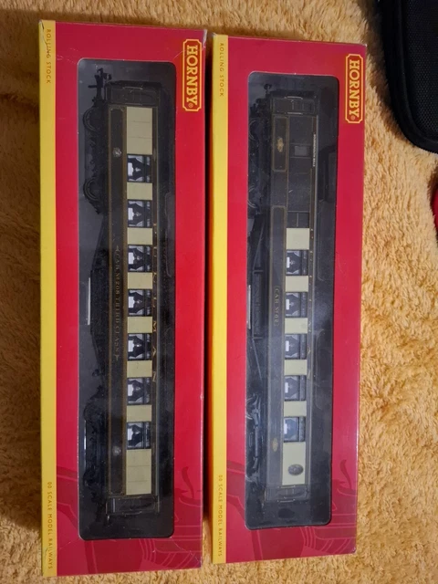 OO GAUGE HORNBY R4380 2x Devon Belle Pullman Coaches - No 208 3rd & No ...