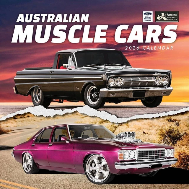 AUSTRALIAN MUSCLE CARS 2026 Calendar BrownTrout $23.95 - PicClick AU