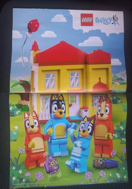 NEW LEGO JURASSIC WORLD REBIRTH/ BLUEY Paper Pull-Out Poster (See ...