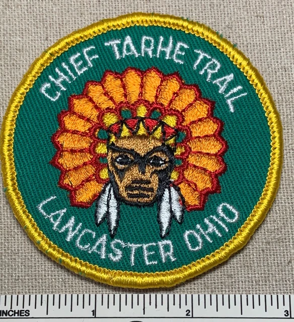 VINTAGE 1960S CHIEF TARHE TRAIL Boy Scout PATCH BSA Lancaster Ohio ...