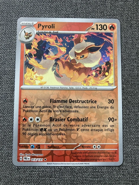 CARTE POKÉMON PYROLI 013/131 Reverse EV8.5 Evolutions Prismatiques FR ...