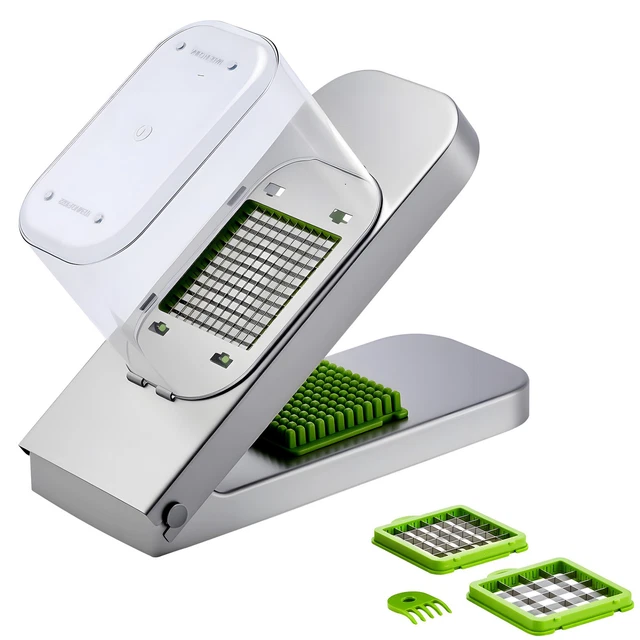 VEGETABLE CHOPPER FOOD Veggie Cutter 3 Blades Onion Slicer with ...