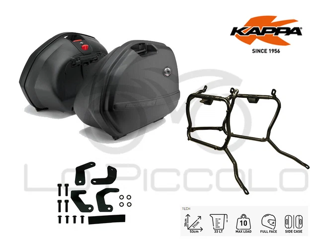 KAPPA PAIRE VALISES Latéral K33N Yamaha Tracer Gt 900 2018 + Supports+ ...