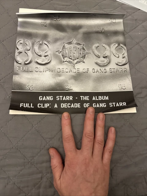 GANG STARR: FULL Clip A Decade Of - Window Cling Sticker display Shop ...