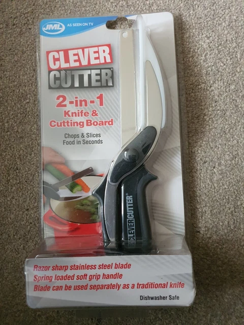 JML CLEVER CUTTER 2-in-1 Knife & Cutting Board - Chops & Slices Food In ...