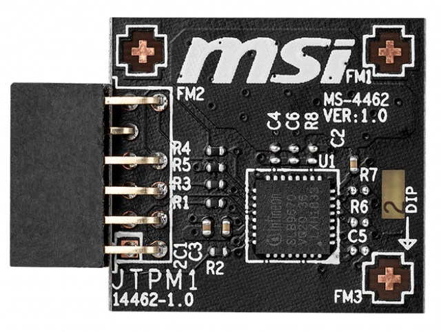 MSI TPM 2.0 Trusted Platform 12-Pin SPI Motherboard Module MS-4462 ...