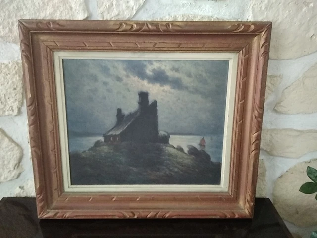 ANCIEN TABLEAU 20ÈME huile sur toile marine Signée 1937 EUR 120,00 - PicClick FR