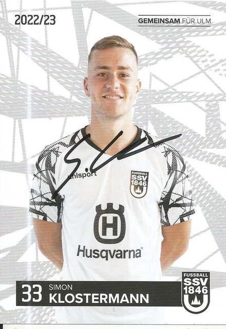 SIMON KLOSTERMANN / SSV Ulm / season 2022-2023 / autograph card £0.86 - PicClick UK