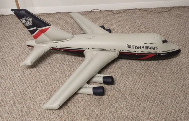 RARE INFLATABLE LARGE 40" British Airways Boeing 747 Jumbo Jet Plane ...