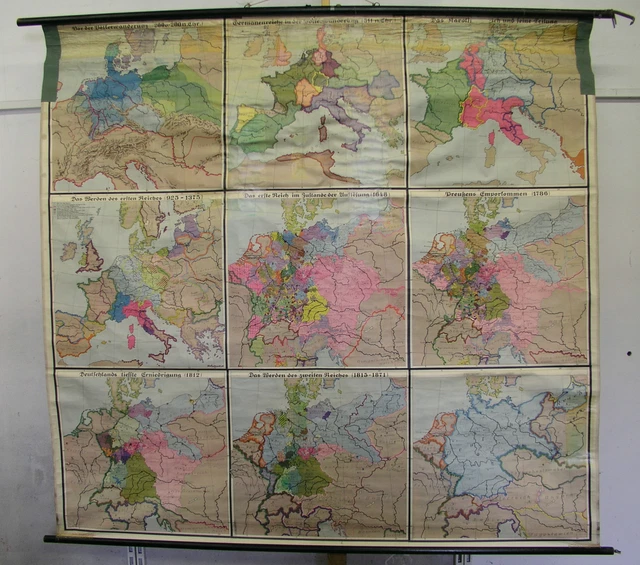SCHOOL WALL MAP wall map Germany German Reich 925-1933 193x185 1933 map ...