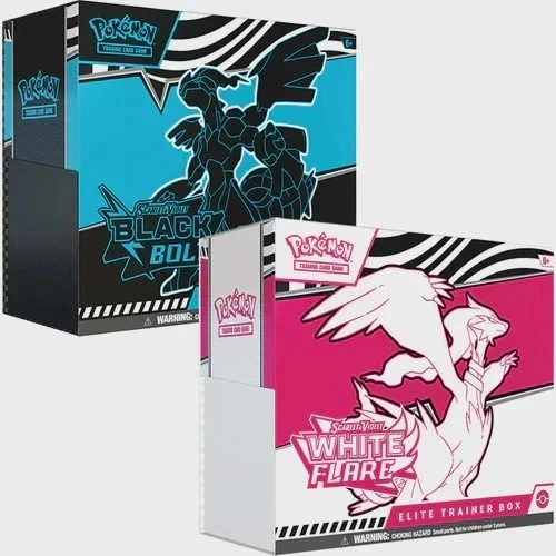 POKEMON BLACK BOLT & White Flare Elite Trainer Box ETB Set of 2 Sealed Boxes #5 $192.47 ...