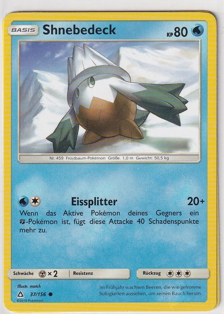 POKEMON CARTE TRADING Card Jeu Ultra-Prisma Numéro 37/156 Shnebedeck ...