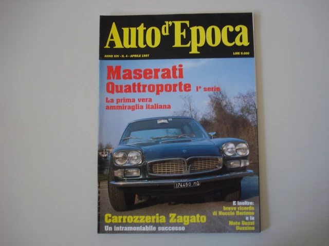 AUTO D'EPOCA 4/1997 Maserati Quattroporte/Muletto/Moto Guzzi 65 Guzzino ...