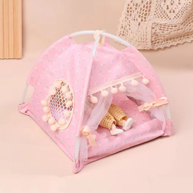 1:12 SCALE SIMULATION Pink Tent Model Doll Travel Camping Toys Photo ...
