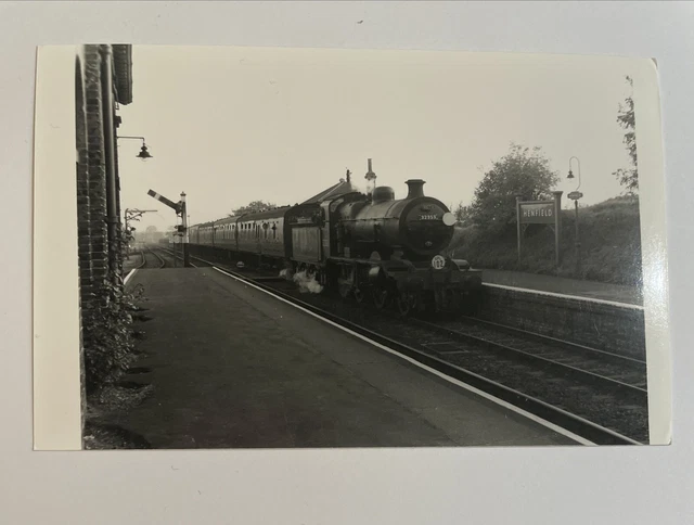 RAILWAY LOCOMOTIVE PHOTOGRAPH- K Class - Br 32353 Henfield Station ...