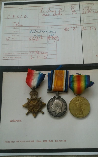 WW1 MEDAL TRIO 1914-15 Star British War Victory Medal World War One To J Cragg £135.00 - PicClick UK
