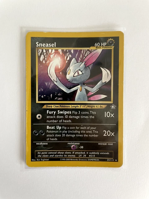POKÉMON TCG - Sneasel Neo Genesis 25/111 NO HOLO ENG EUR 1,00 - PicClick IT