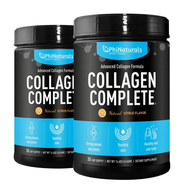 COLLAGEN COMPLETE HYDROLYZED Protein Powder Supplement (Pack of 2 ...