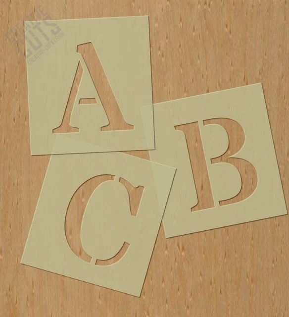 INDIVIDUAL LETTER STENCILS, Small to Extra Large Full Alphabet ...