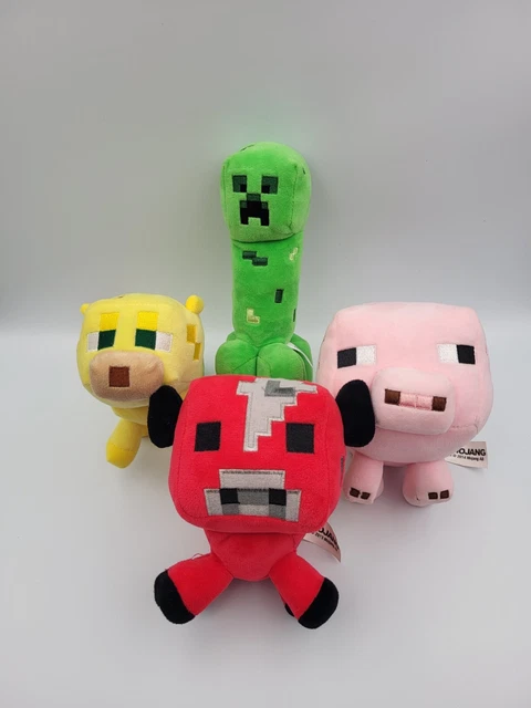 MINECRAFT MATTEL PLUSH Soft Toys Bundle Official Mojang Creeper, Pig ...