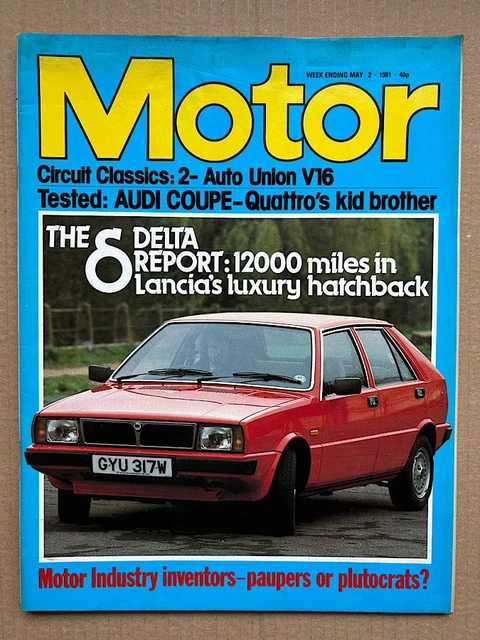 LANCIA DELTA MOTOR MAGAZINE MAY 2 1981 - DELTA cover with long term ...