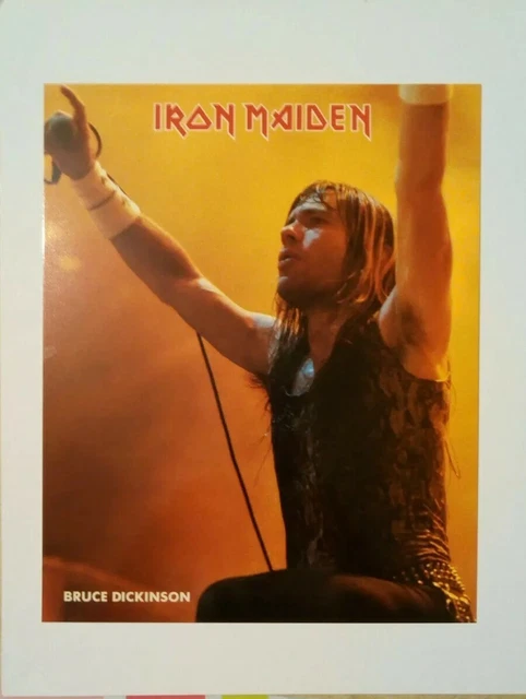 IRON MAIDEN BRUCE Dickinson Poster affiche cartonné 25 x 20 cm EUR 8,00 ...