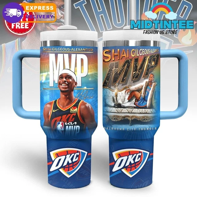 OKLAHOMA CITY THUNDER Sha Gilgeous-Alexander 2025 MVP Tumbler 40oz $39. ...