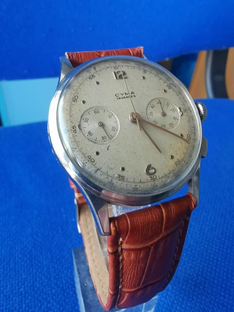 RARE CYMA TAVANNES Chronograph Cal. Venus 175, Stainless Steel Case ...