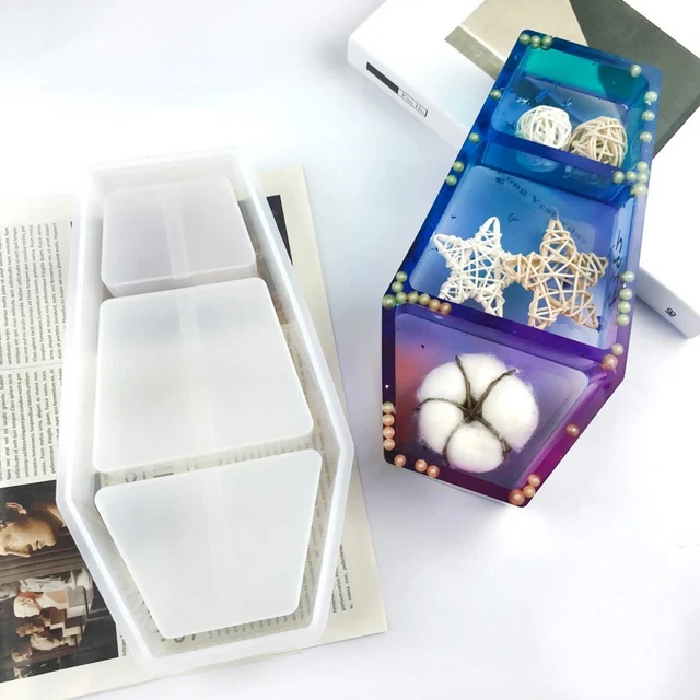 TRANSPARENT STORAGE BOX Epoxy Resin Moulds Molds for Coffin Chocolate ...