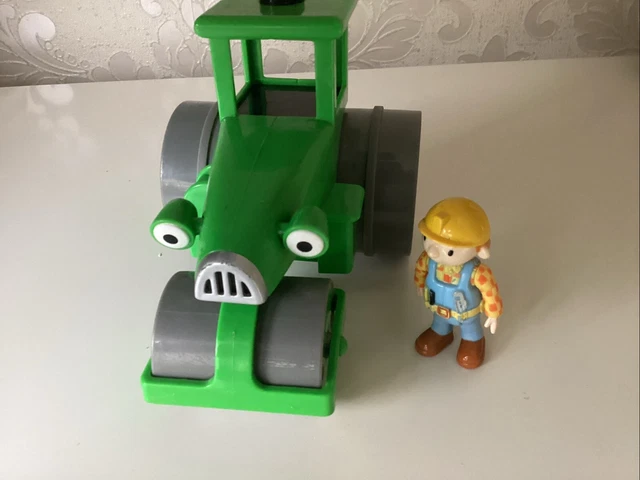 BOB THE BUILDER - ROLEY THE ROAD ROLLER, FRICTION DRIVE PLASTIC TOY ...