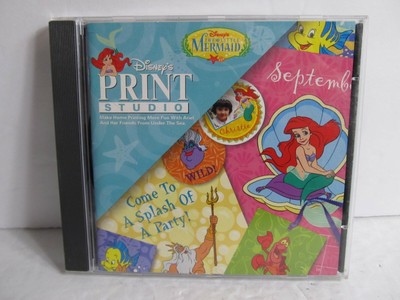 DISNEY'S THE LITTLE Mermaid Print Studio CD-ROM PC Software Ariel 1997 ...