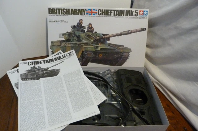 TAMIYA MODEL KIT - British Chieftain Mk 5 Tank - 1:35 Scale 35068 EUR 21,27 - PicClick FR
