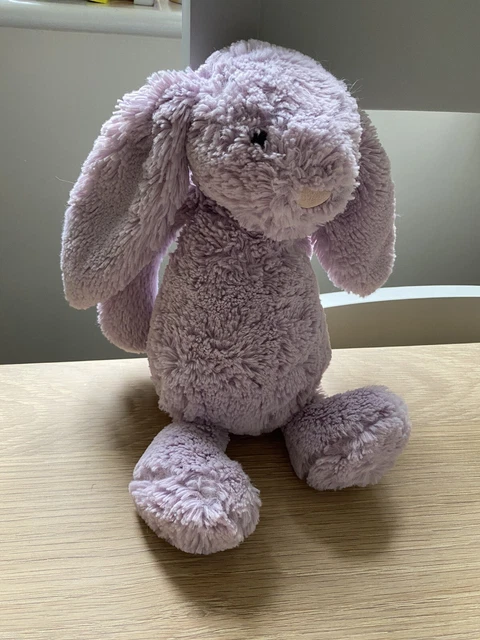 JELLYCAT MEDIUM BASHFUL bunny rabbit Hyacinth purple soft toy plush ...