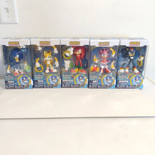 SONIC THE HEDGEHOG Knuckles Amy Tails Shadow Buildable Figure Lot Just ...