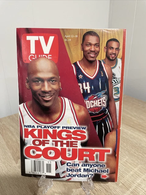TV GUIDE MAGAZINE April 12 1997 NBA Michael Jordan, Kobe, Hakeem, Grant ...