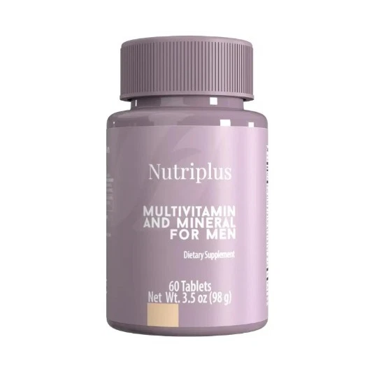 NUTRIPLUS MEN’S MULTIVITAMIN Tablets 60 Count with Vitamins A, C, D, E ...