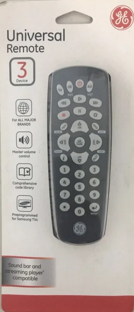 GE PROGRAMMABLE UNIVERSAL Remote Control - 3 Device - 34456 $7.75 ...