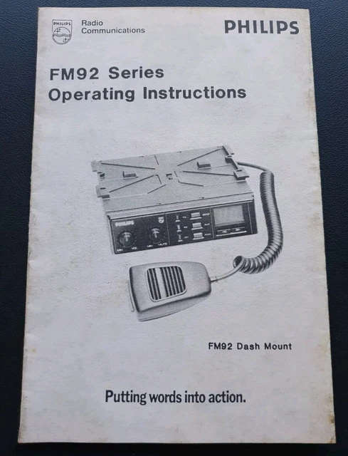 PHILIPS CB RADIO INSTRUCTION BOOKLET FM92 Series Dash Mount Phillips ...