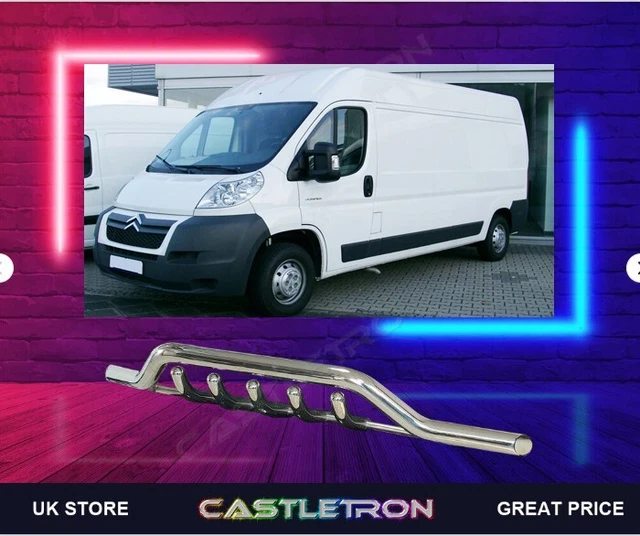 CITROEN RELAY BULL Bar Nudge Push Axle Grill Kerb City Low Bar Lobar ...