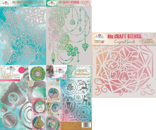 ANGELA POOLE - A4 or A5 Crystal Christmas, Stencils, Metal Dies or ...