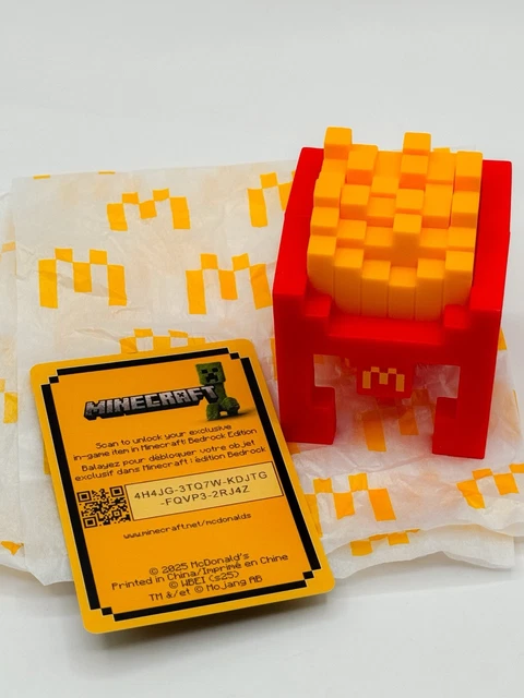 2025 MCDONALD'S MINECRAFT Movie Adult Happy Meal FRY HELMET With Unused ...