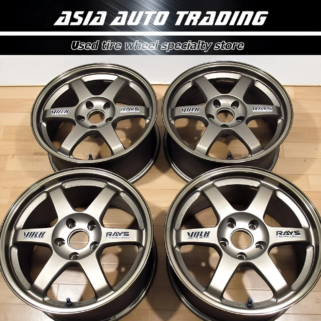 JDM RARE RAYS VOLK TE37 17 inch 7.5J+30 8.5J+40 PCD114.3-5 holes CS14 ...