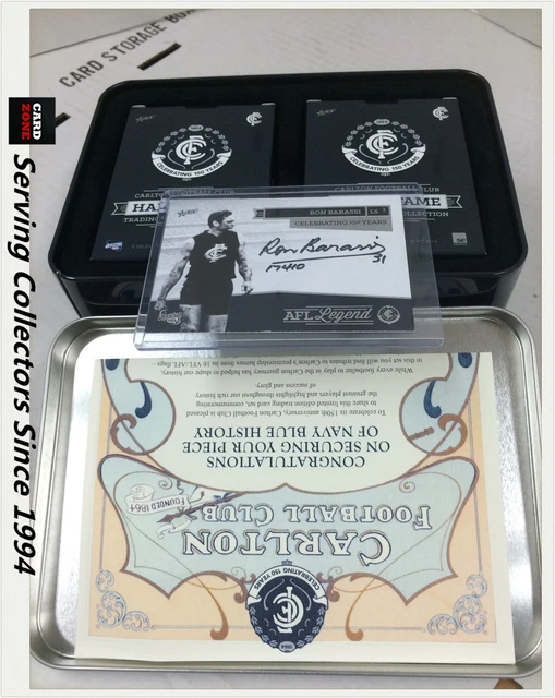 150 YEARS CARLTON Hall Of Fame Cards Tin Set (174 + Ron Barassi ...