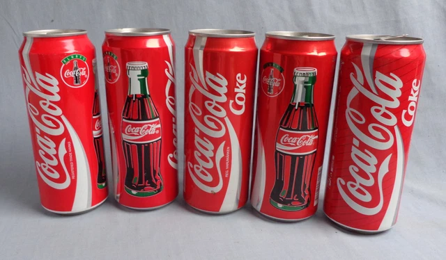 5 UK,SPAIN & Sweden Coca-Cola 500ml Empty Coke Cans 1990's Bottle ...